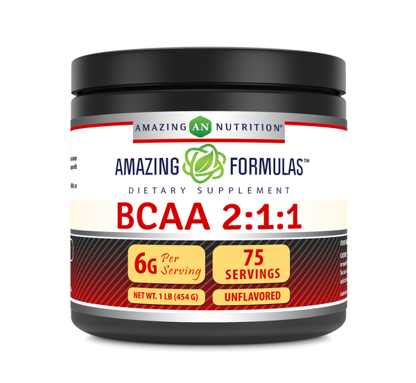 Amazing Formulas BCAA 2:1:1 | 1 Lb | 75 Servings | Unflavored – Amazing ...
