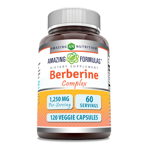 Amazing Formulas Berberine Complex | 1250 Mg Per Serving | 120 Veggie ...
