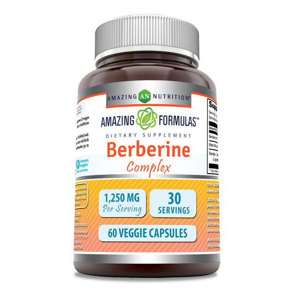 Amazing Formulas Berberine Complex | 1250 Mg Per Serving | 60 Veggie C ...