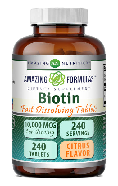 Amazing Formulas Biotin (Vitamin B7) 10,000 Mcg | 240 Fast Dissolve Ta ...