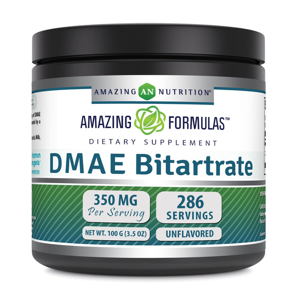 Amazing Formulas DMAE Bitartrate Dietary Supplement- 100 grams jar ...