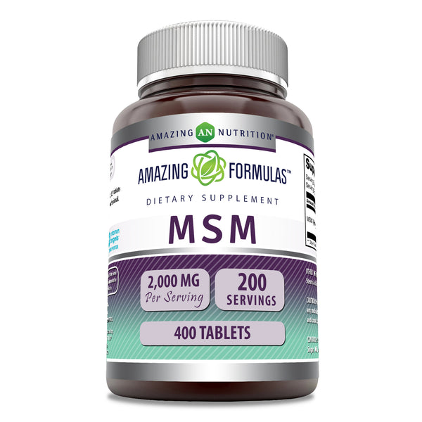 Amazing Formulas MSM | 2000 Mg Per Serving | 400 Tablets – Amazing ...