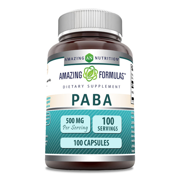 Amazing Formulas PABA | 500 Mg | 100 Capsules – Amazing Nutrition