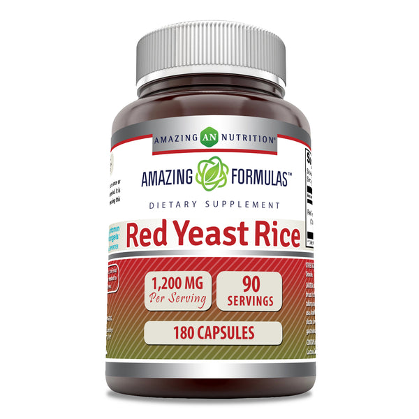 Amazing Formulas Red Yeast Rice | 1200 Mg Per Serving | 180 Capsules ...