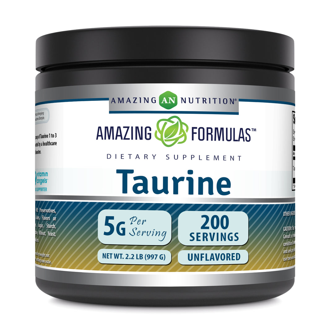 Amazing Formulas Taurine Powder 1 Kg (2.2 Lb) 200 Servings – Amazing ...