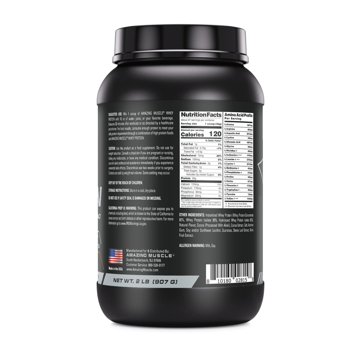 Amazing Muscle Whey Protein Isolate & Concentrate Powder | Chocolate F ...