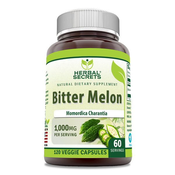 Herbal Secrets Bitter Melon | 1000 Mg Per Serving | 120 Veggie Capsule ...