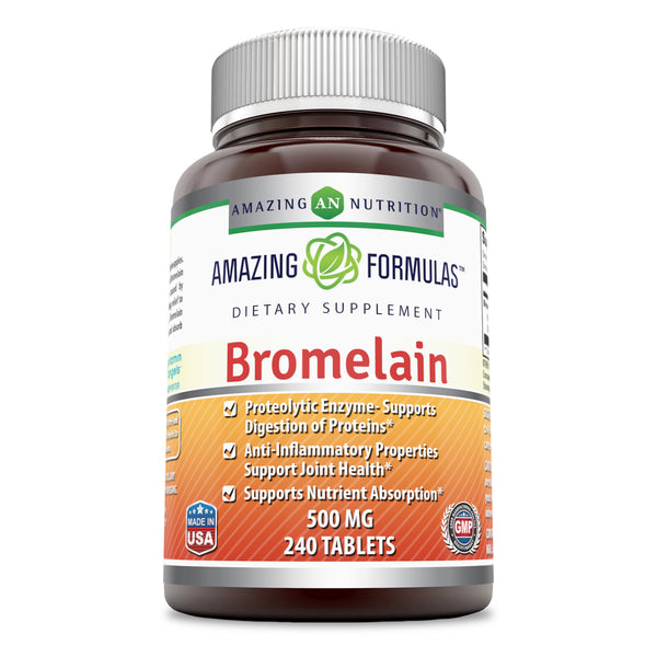 Amazing Formulas Bromelain | 500 Mg | 240 Tablets – Amazing Nutrition