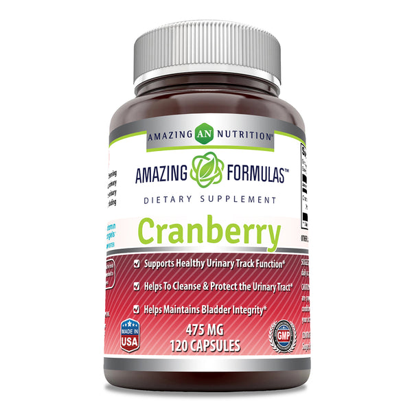 Amazing Nutrition Cranberry 100% Natural Supplement 475mg 120 Capsules