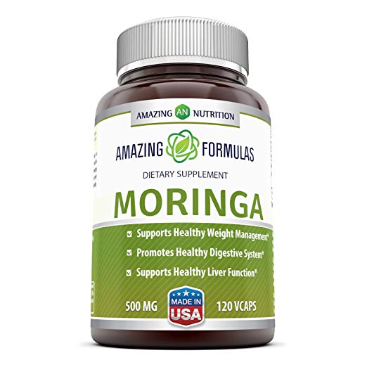 Amazing Formulas Moringa 4:1 Extract - 500 mg - 120 Vcaps – Amazing ...