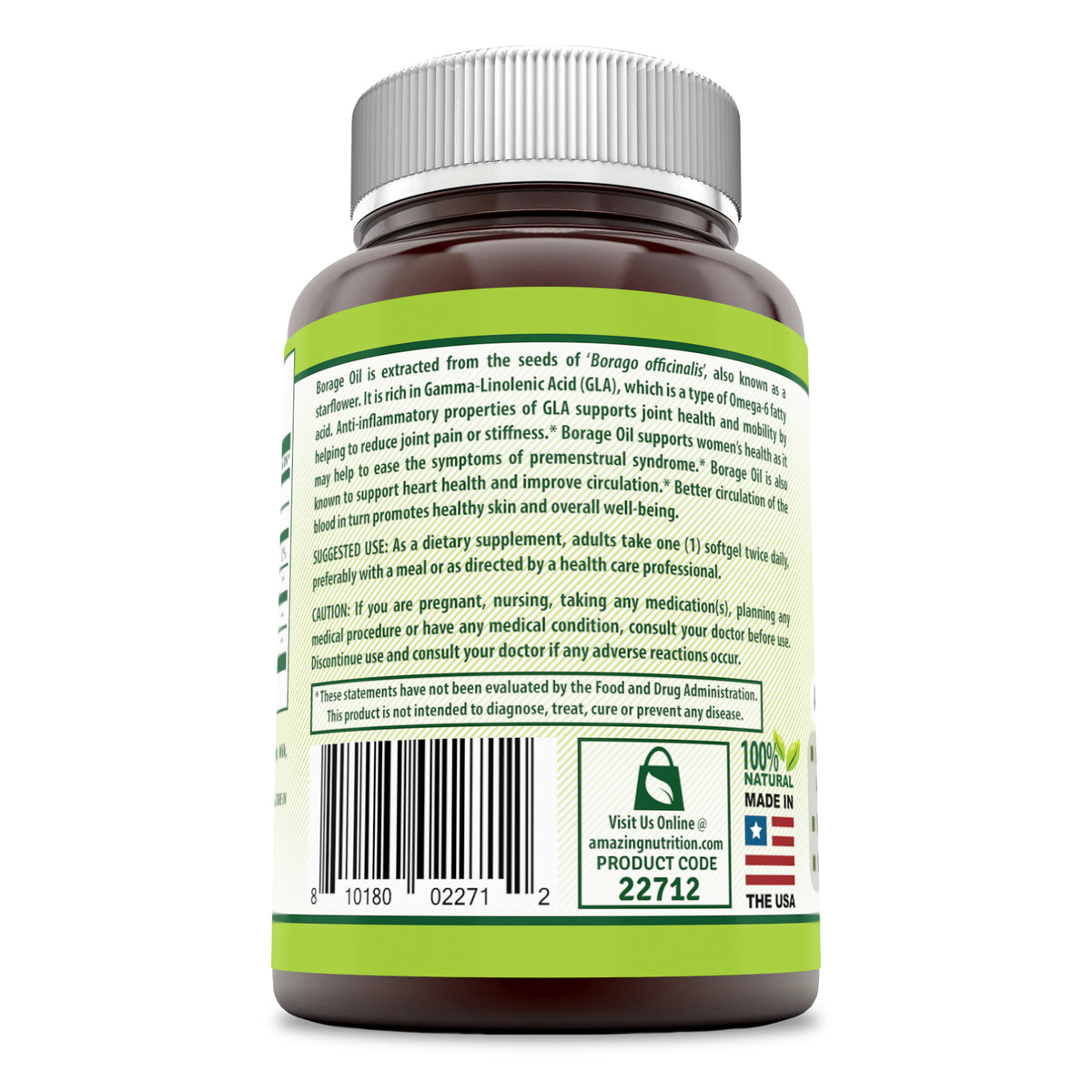 Herbal Secrets Borage Oil | 1000 Mg | 90 Softgels – Amazing Nutrition